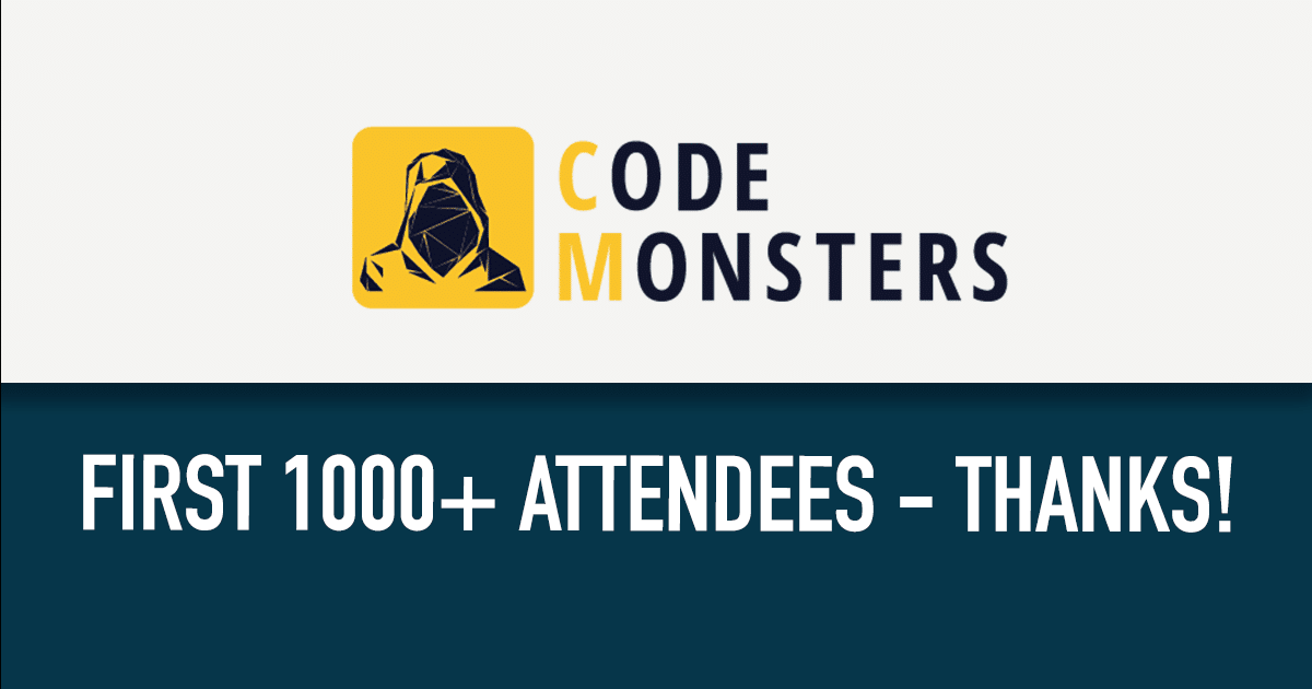 First 1000+ Attendees Registered for CodeMonsters 2022 #Virtual – CodeMonsters 2022